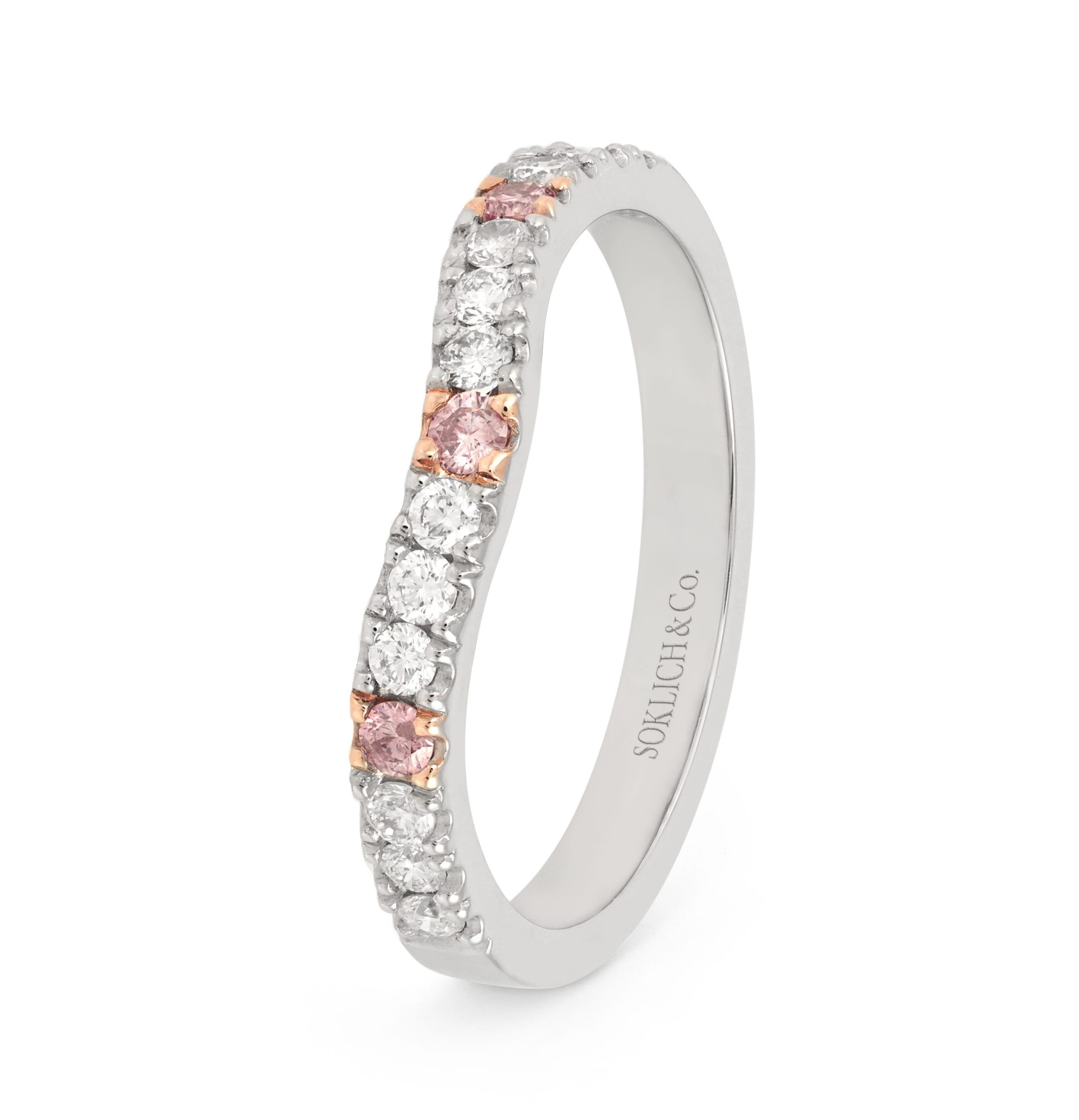 Australian Pink Diamond Wedding Ring - Argyle Jewellers