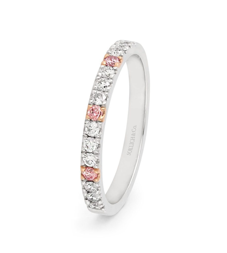 Australian Pink Diamond Wedding Ring - Argyle Jewellers